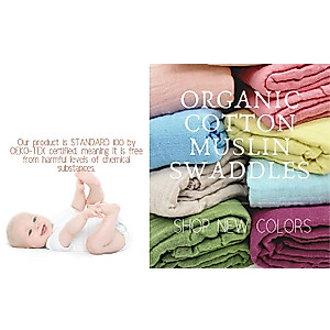 Cute New York Organic Muslin Swaddle Blankets for New Born Boys Girls (Single White)