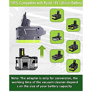 MAKBOS for Ryobi for Dyson V6 Battery Adapter,for Dyson V6 Series Vacuum Cleaner, Convert for Ryobi 18V Battery to Replace for Dyson V6 SV03 SV04 SV09 DC62 DC59 Animal Battery(only Adapter)