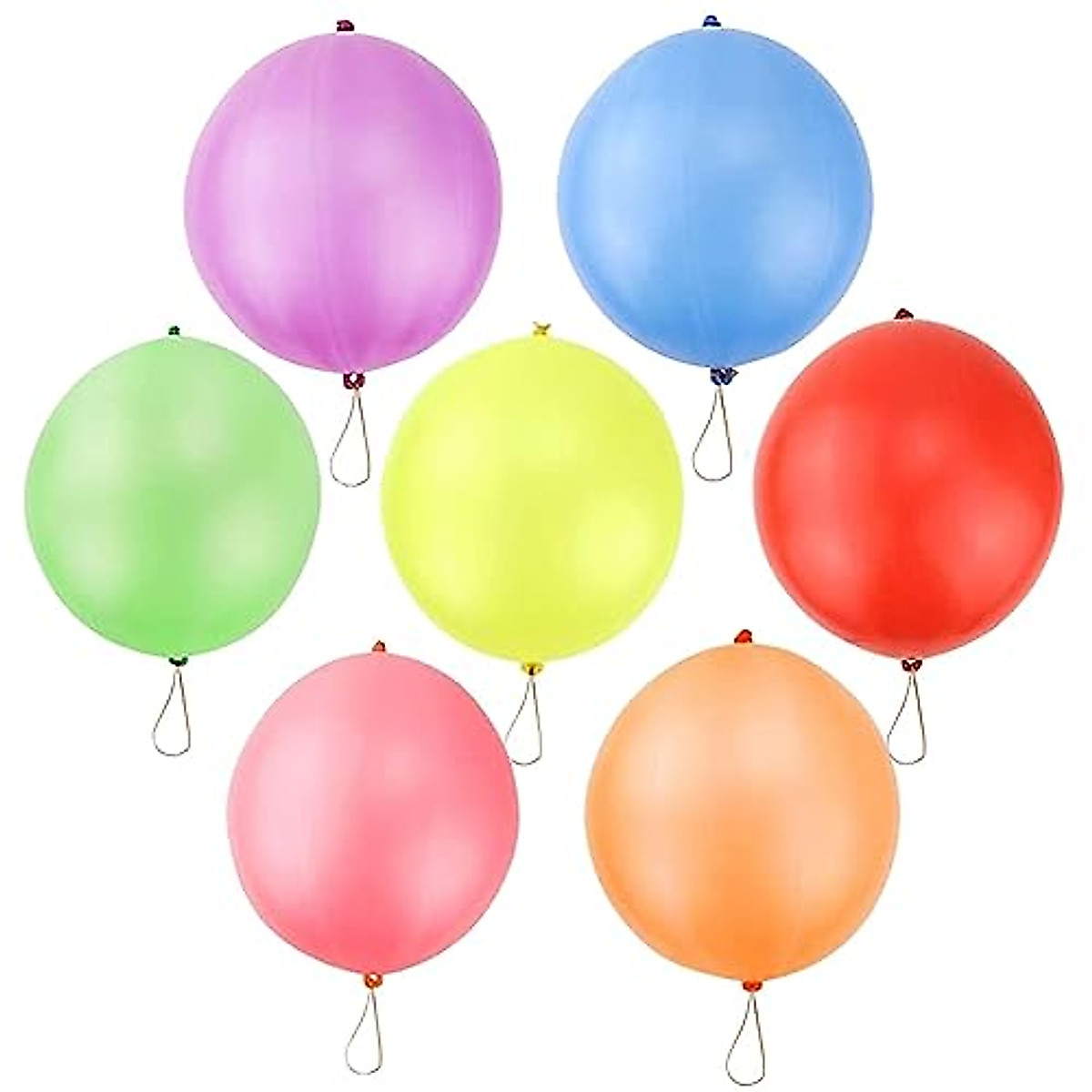 Neon Punch Balloons Punching Balloons, 30 Pcs, Heavy Duty Balloons Party Favors for Kids, Punching Balloons with Rubber Bands Handle, Kids Outdoor Toys, Birthday Decorations Party Favors