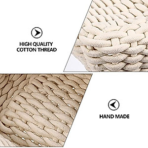 Veemoon Storage Bins Storage Bins Sundries Container Basket Woven Cotton Rope cotton woven basket cotton thread basket woven storage basket Storage Basket, Cotton Small Basket Baskets