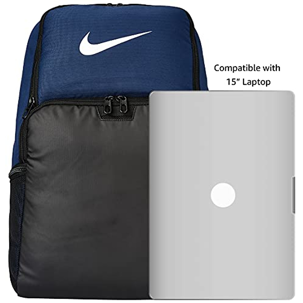 NIKE Brasilia XLarge Backpack 9.0, Midnight Navy/Black/White, Misc
