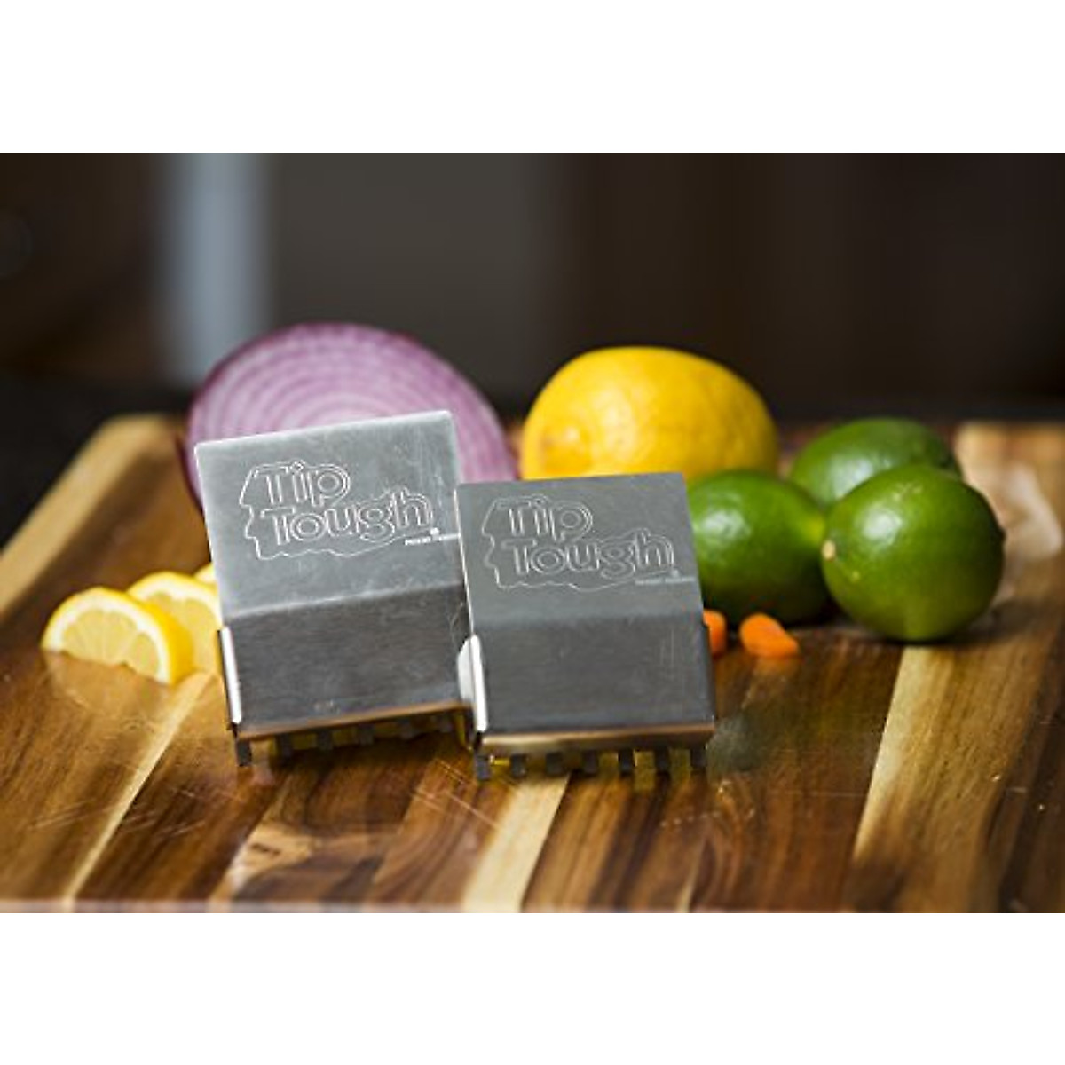 Tip Tough Finger Guard - Knife Protector for Safely Cutting, Chopping, Slicing in the Kitchen - Stainless Steel, Safe Cooking Tool for Hands - Ideal for Vegetables, Salads, Fruits (Large)