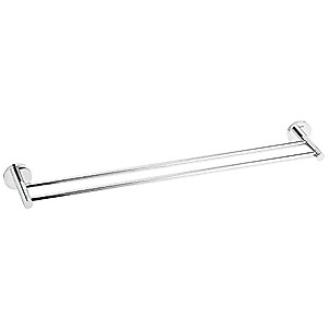 Grohe 40802001 Essentials Metal 7.28-in. Double Towel-Rail, 26.182 x 4.725 x 2.363, Starlight Chrome