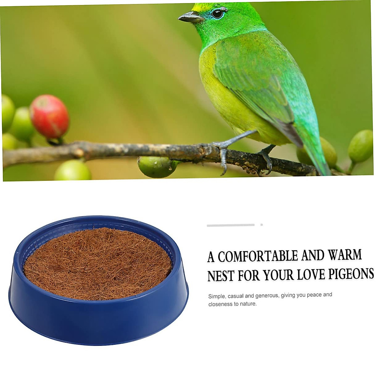 CIYODO 1 Set Carrier Pigeon Pots Quail Small Nesting Pad Pigeon Breeding Cages Pigeon Nesting Grass Mat Birds Nest Convenient Pigeon Nest Bird Nest Bowl Bird Cage Bird Supplies Plastic