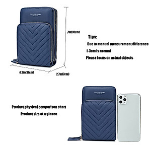 myfriday Small Crossbody Cell Phone Purse for Women, Mini Messenger Shoulder Handbag Wallet with Credit Card Slots