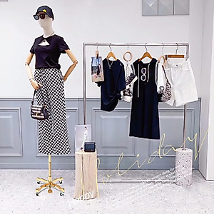 Female Dress Form Mannequin Torso Body Adjustable Height Dress Form Display Mannequin Body with Movable Universal Wheel for Clothing Dress Jewelry Display (Luxury White)