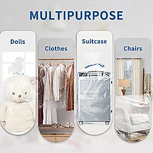 Xsourcer Extra Large Storage Bags, Pack of 12, 32 x 42" Clear Dustproof Space Saving Bag, 1.6 Mil Moistureproof Storage Bag, Waterproof Storage Bag for Dehumidifer, Duvet, Quilt, Plush Toys and More