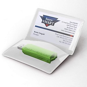StoreSMART - USB Flash Drive & Business Card Holders - Folding - Clear - 50-Pack (RPP2915-C-FLASH-50)