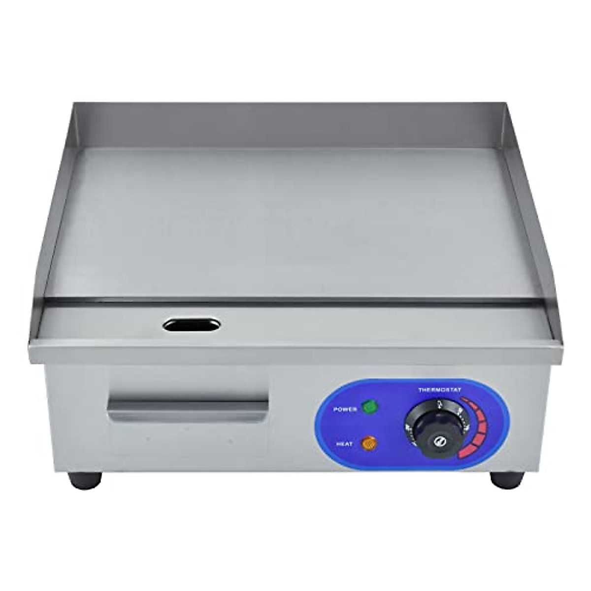 DULNICE 18" Commercial Electric Griddle Flat Top Countertop Griddle,1600W Stainless Steel Restaurant Grill with Temperature Control for Kitchen