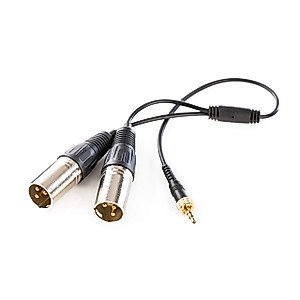 Saramonic Locking 1/8" Male to Dual XLR Male Output Cable for Saramonic Receivers (SR-UM10-CC1), 3.5mm to Dual XLR M