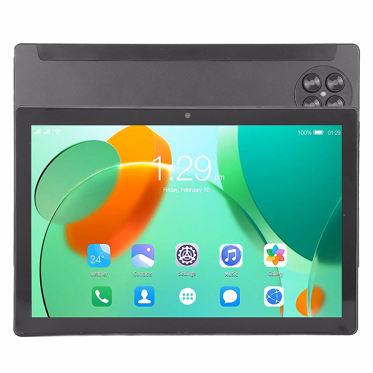 DAUERHAFT 10.1 Inch Tablet, Portable Tablet 8GB 256GB 2 in 1 5.0 for Students for Android 12.0 (US Plug)