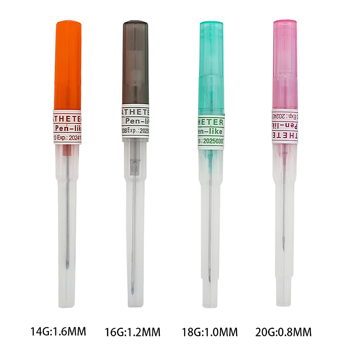 Catheter Piercing Needles - 8pcs Mixed Body Tattoo Piercings Needle 14G 16G 18G 20G, Disposable Piercing Needles Used for Ear Nose Piercings Tattoo Supply