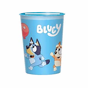 Amscan Bluey Birthday Baby Party Supplies Bundle Pack includes 12 Plastic Reusable Cups