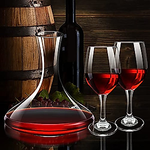 Almagic Wine Decanter Set With 2 Glasses Crystal Glass Wine Carafe Easy Pour Slant Wine Aerator Premium Box Birthday Party Christmas Gift For Men Women Wine Lovers Set Of 3