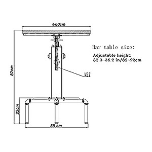 FUBIRUO Kitchen Table Set, 3 Piece Pub Table Set, Modern Round bar Table and Stools for 2, Bistro Bar Height Table Industrial Bar Stools Height Adjustable Easy Assemble for Kitchen Dining