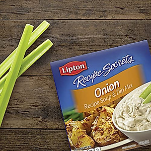Lipton Recipe Secrets Soup and Dip Mix For a Delicious Meal Onion Great With Your Favorite Recipes, Dip or Soup Mix 2 oz (Pack of 6)