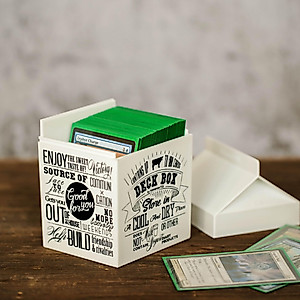 KakapopoTCG Deck-fast (White): Deck Box, Dice Box, MTG Magic FaB YGO DND Spell Cards EDH Commander FaB PTCG TCG