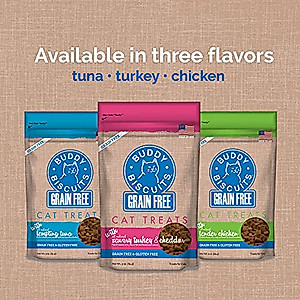 Buddy Biscuits 3 oz. Pouch of Grain Free Soft & Chewy Cat Treats Made with Natural Temping Tuna