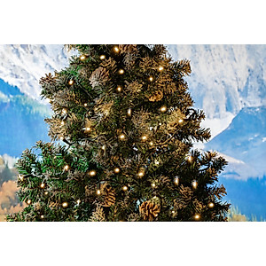 Novelty Lights 20 LED Christmas Mini Light Set, Warm White, 8.5 Ft Green Wire, Non-Connectable Short LED Christmas Lights for Crafts, Wreaths, Bottles, Jars