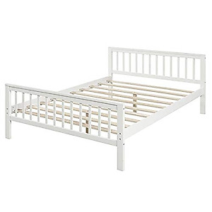 Twin Over Full Bunk Bed, Wood L-Shaped Bunk Beds with Storage Stairs, Twin Over Full Bunk Bed Frame with Guardrails and Ladder for Kids Boys Girls Teens Adults, Can be Convertible into 2 Beds, White