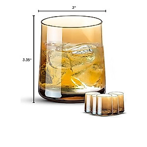 Laurel & Nash Drinkware- Drinkware Glasses Set of 6 - Juice Glasses - Whiskey Glass Set 8 oz - Bourbon Glasses for Men - Short Glass Cups