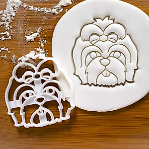 Set of 2 Shih Tzu cookie cutters (Designs: Body & Face), 2 pieces - Bakerlogy