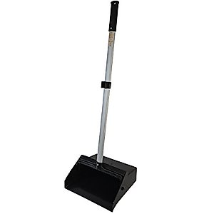 Janico 1085 Commercial Lobby Dustpan Upright, Aluminum Handle, 37” Length, Black