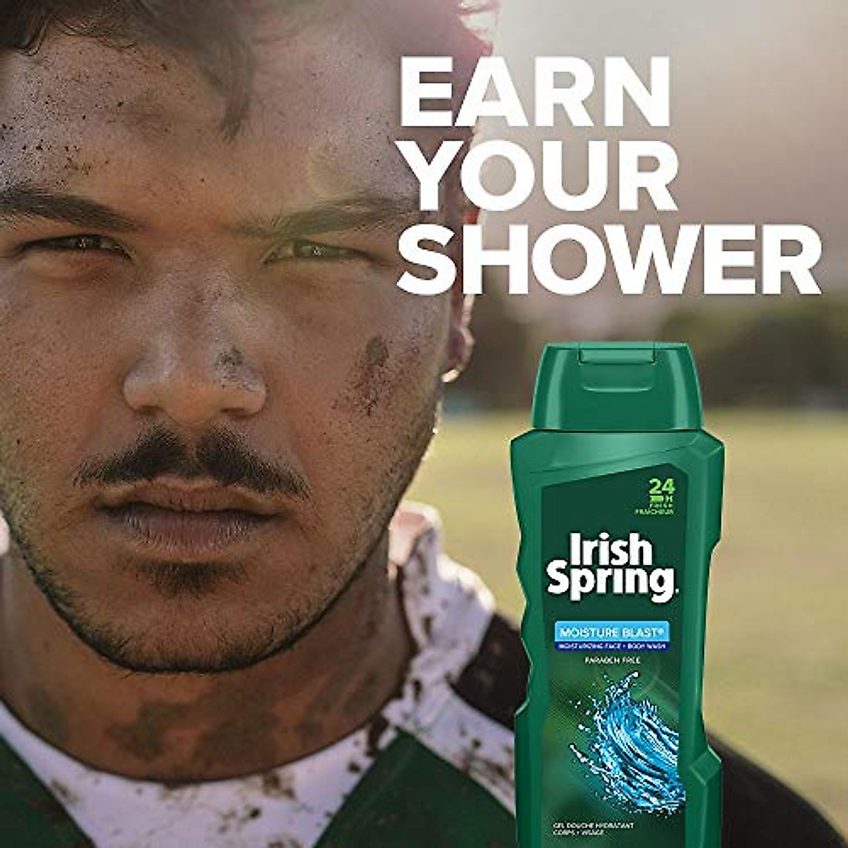 Irish Spring Body Wash, Moisture Blast, 18 fluid ounce, 4 Count (Pack of 1)