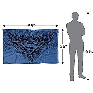 LOGOVISION Superman Superman Winged Logo Officially Licensed Fleece Blanket 36" x 58"