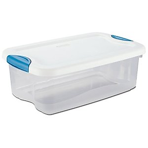 Sterilite Latch Storage Container, 6 qt Capacity, Clear