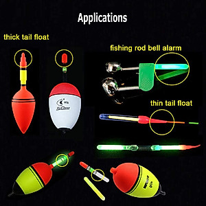 FASPLORE 50pcs Glow Sticks Night Fishing Glow Stick Green Fluorescent Light 4.5mm/3 mm (4.5 mm (0.18 inch) in diameter)