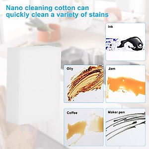 2X Density Magic Sponge Eraser,Multi-Functional Household Cleaning Kitchen Dish Sponge for Furniture,Extra Thick and Long Lasting Melamine Cleaning Sponges for Bathroom,Floor, Wall Cleaner (10)