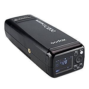Godox AD200 200Ws 2.4G TTL Speedlite Flash Strobe 1/8000 HSS Monolight with 2900mAh Lithium Battery and Bare Bulb Flash Head to Provide 500 Full Power Flashes Recycle in 0.01-2.1 Second