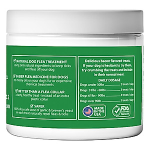 EcoFlea by ColoradoDog - all Natural Chewable Dog Treats for Flea and Tick Treatment and Prevention - 120 Count - no Chemicals, no Mess, no Collars