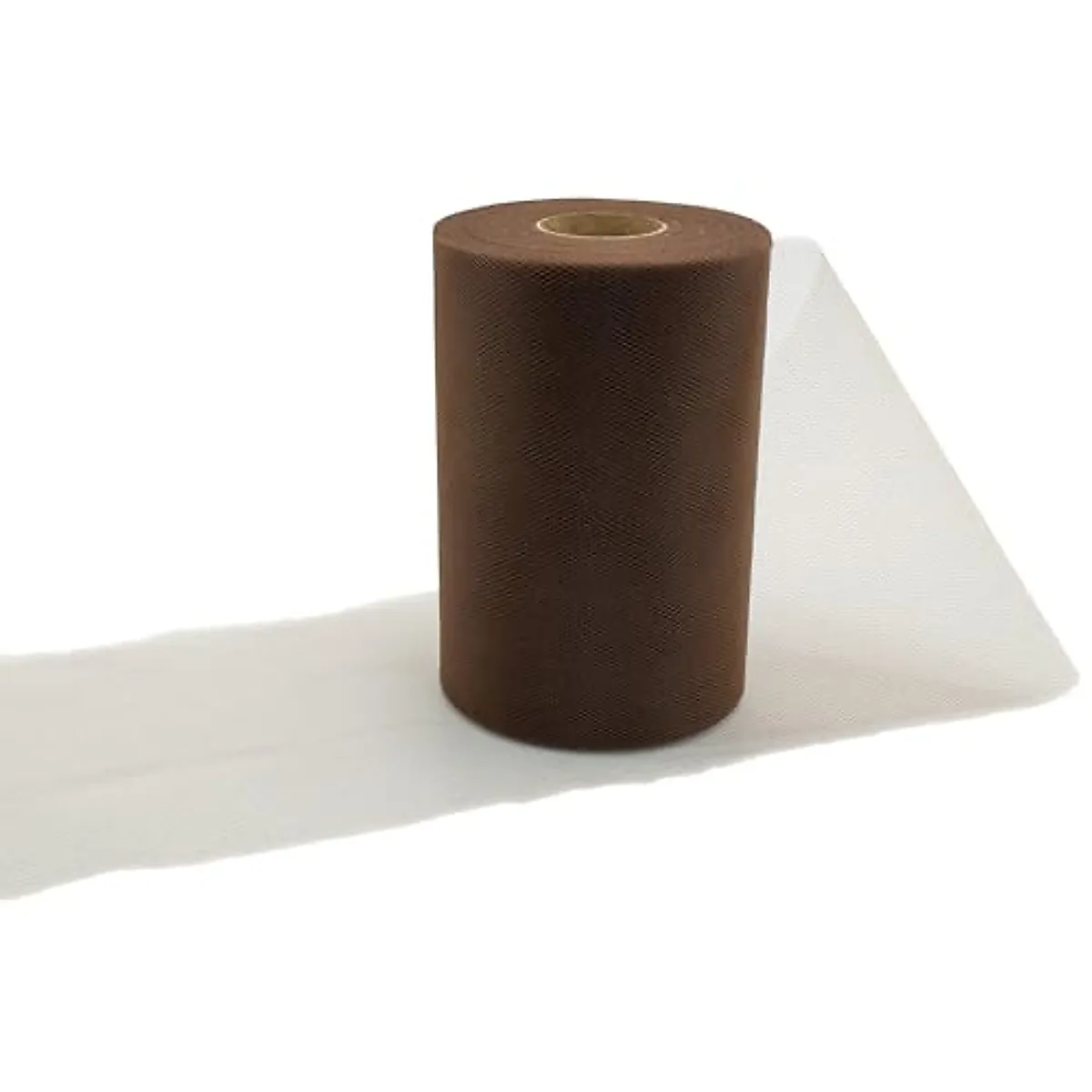 Tulle Fabric Roll | 6” by 100 Yards | Polyester Spool for Crafts Decorations Tutu Weddings Costumes Skirts Parties and More – by Craft Forge (Brown)