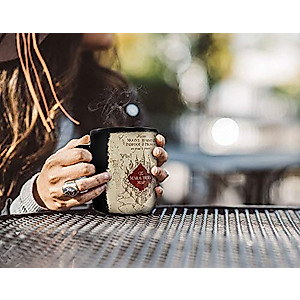 Morphing Mugs Harry Potter - Marauders Map - I Solemnly Swear – 16 oz Large Ceramic Heat Sensitive Clue Mug – Full image revealed when HOT liquid is added