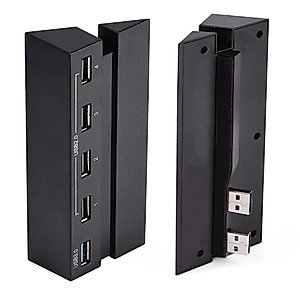 125 5 Port USB Hub for PS4, USB 3.0 2.0 High Speed Expansion Hub Charger Controller Splitter Expander Specially Designed for PS4 Game Console