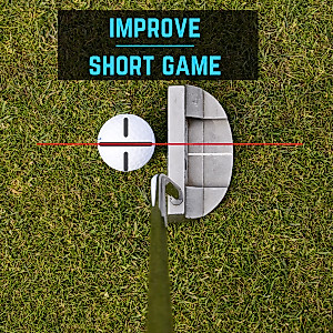 NuRich Golf Ball Line Marker Tool | Golf Ball Putting Alignment Marking Tool | Golf Accessories Tool | Fits in Golf Bag and Easy to Carry on Golf Course | 2 Pack