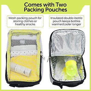 Diaper Backpack for Mom and Dad - Stylish Designer Diaper Bag for Women and Men, Boys and Girls - Baby Bookbag Includes Changing Pad, Large Roomy Pockets, Insulated Pouch - Great For Travel