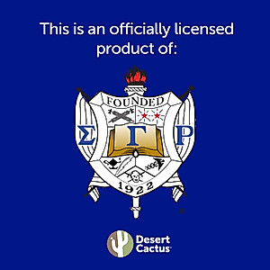 Desert Cactus Sigma Gamma Rho Keychain Line Number # Cross Over Initiation Acrylic Mirrored Decorative SGR Divine 9 (#1 Line Number Keychain)