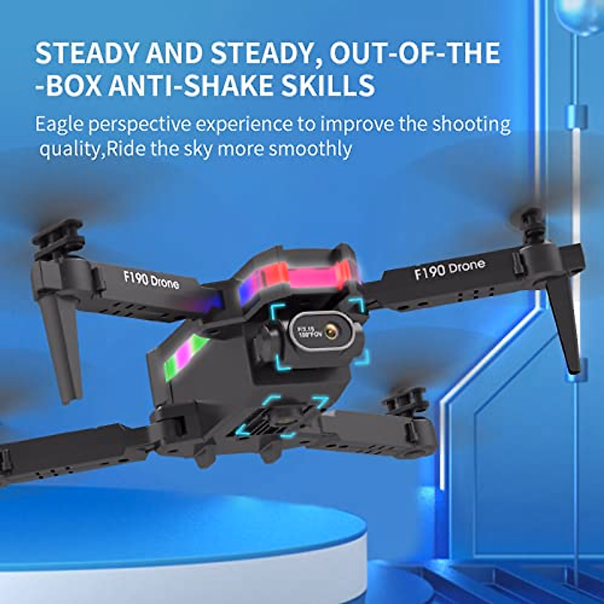 Mini Drone with Daul 4k Hd Fpv Camera Remote Control Toys Gifts with Altitude Hold Headless Mode One Key Start Speed Adjustment 2.4ghz Technology Adopted for Anti-Interference