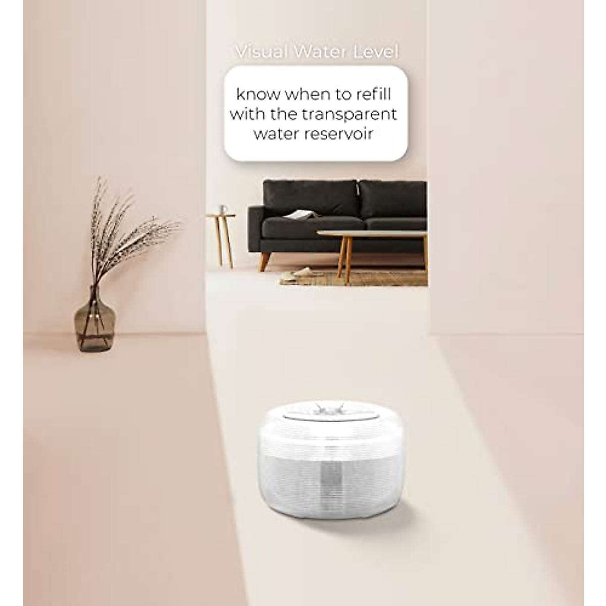 Nugget Lite Pet Water Fountain | 2.5 L Drinking Fountain for Cats and Dogs (White)