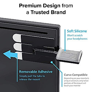 TotalMount Monitor Stand for Headphones and Headsets (Premium-Grade Holder Saves Desk Space and Protects Headphones)