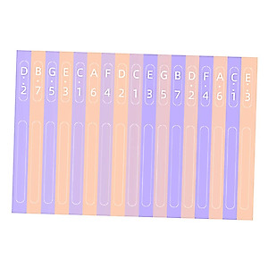 F Fityle Kalimba 17 Key Note Sticker Kalimba thumb piano note sticker for beginner learner musical gift. - Stripe