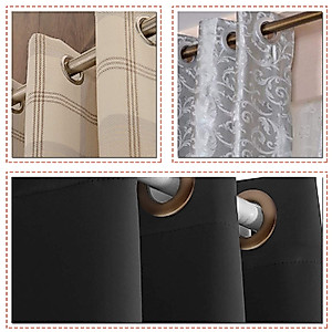 Trimming Shop Curtain Eyelets Plastic Round Grommet Rings Clips for Window, Door, Room Curtains & Drapes, DIY Drapery Supplies, Backdrop Attachment (Gold, 10pcs)