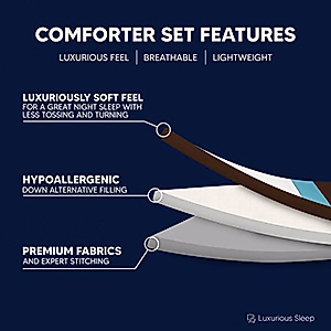 Chic Home 10-Piece Bed in a Bag Comforter Set, Brushed Microfiber,Shams, Decorative Pillows and Sheet Set Included, Queen, Brown