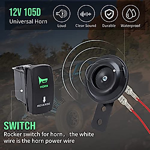 MOTOQUEEN UTV Turn Signal Kit with Horn and USB, Street Legal Turn Signal Kit with Rocker Switch Plug & Play UTV Street Legal Kit for Polaris RZR Ranger SXS Dirt Bike Can-Am Golf Cart Beach Cart