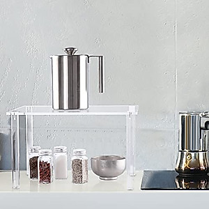 HMYHUM Acrylic Printer Stand - Small Desktop Printer Table for Office & Home, 15.75 x 11.81 x 9.33 inches, Clear