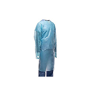 75-Pack Tronex Fluid-Impervious Blue Isolation Gowns With Impervious Film & Thumb Hooks (Unisize)