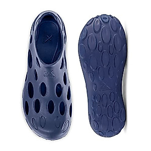 ZeroXposur Mens Aqua Moc - Navy Water Shoes for Men Using Algae-Based EVA - Garden Shoes (Solid Navy, Mens 9/Womens 11)